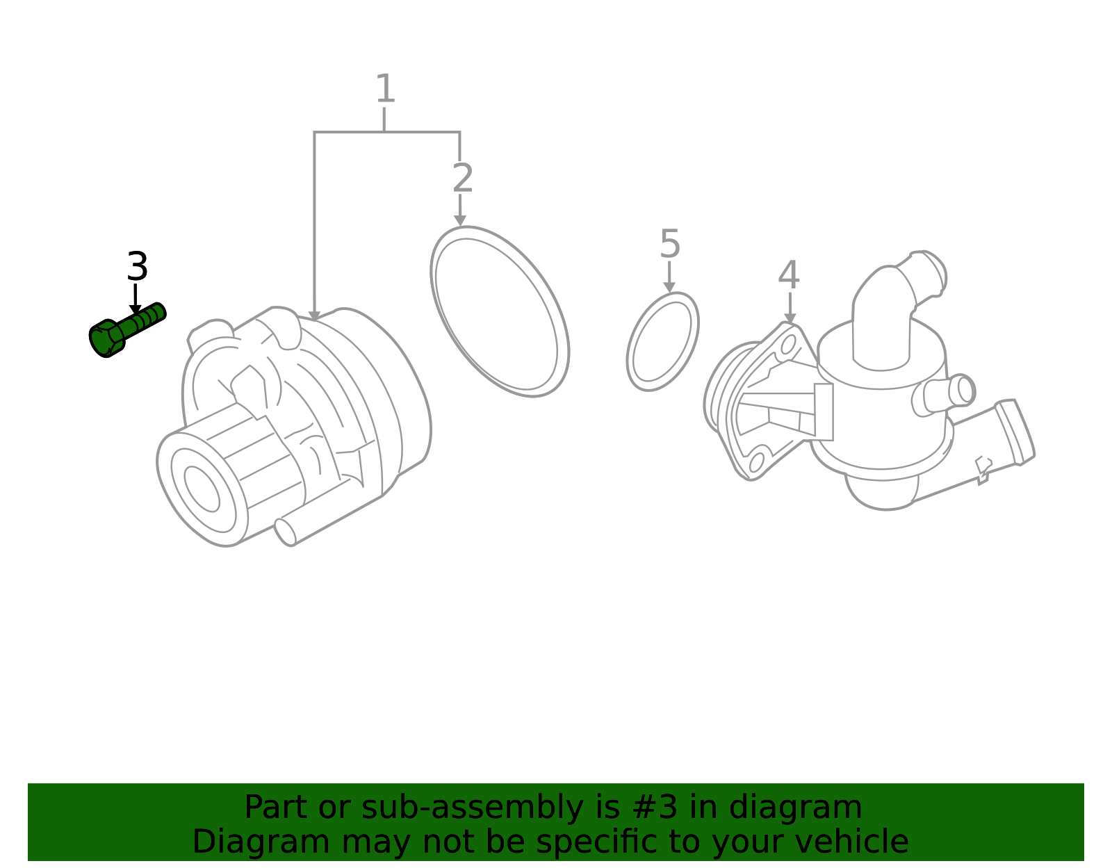 2007-2014 Volkswagen Water Pump Assembly Bolt N-909-450-02 | OEM Parts ...