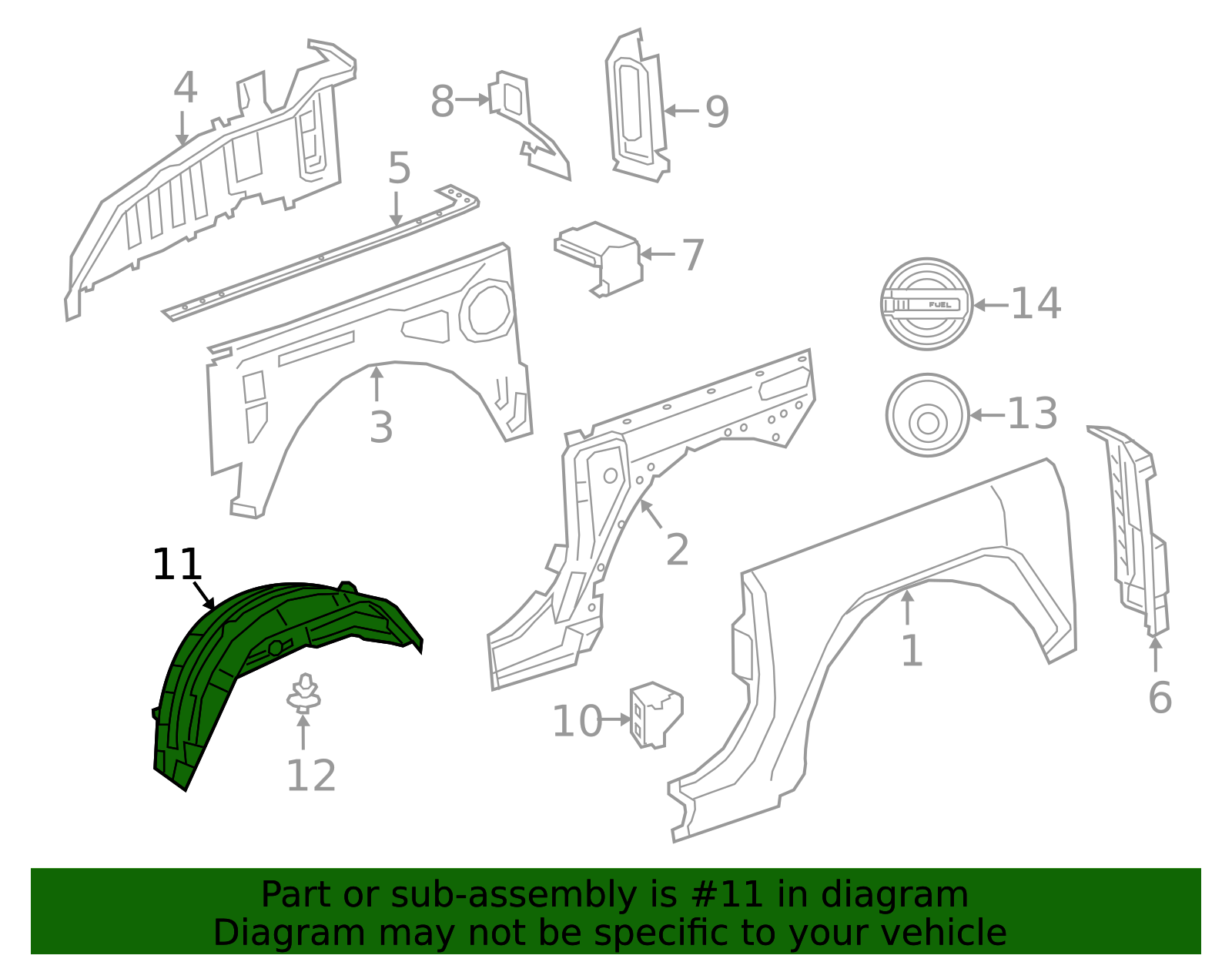 68270817AD - Splash Shield Left - 2018-2020 Jeep Wrangler | Mopar Parts ...