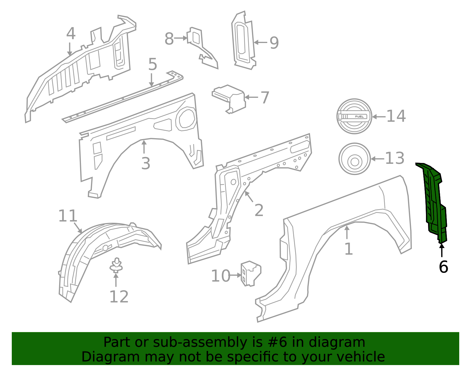 2018-2025 Jeep Wrangler Tail Lamp Panel 68302721AF | Mopar Parts Canada