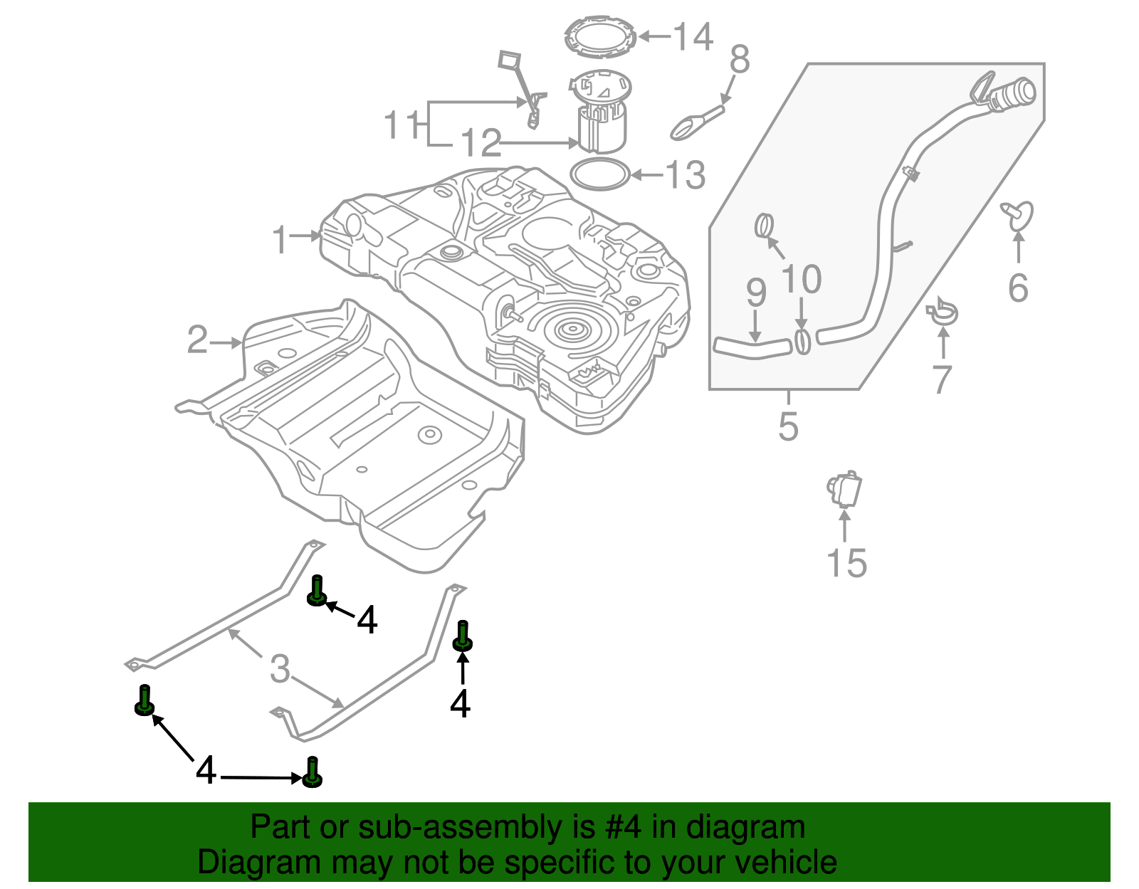 2013-2024 Ford Tank Strap Bolt W714124-S442 | Ford OEM Parts Outlet