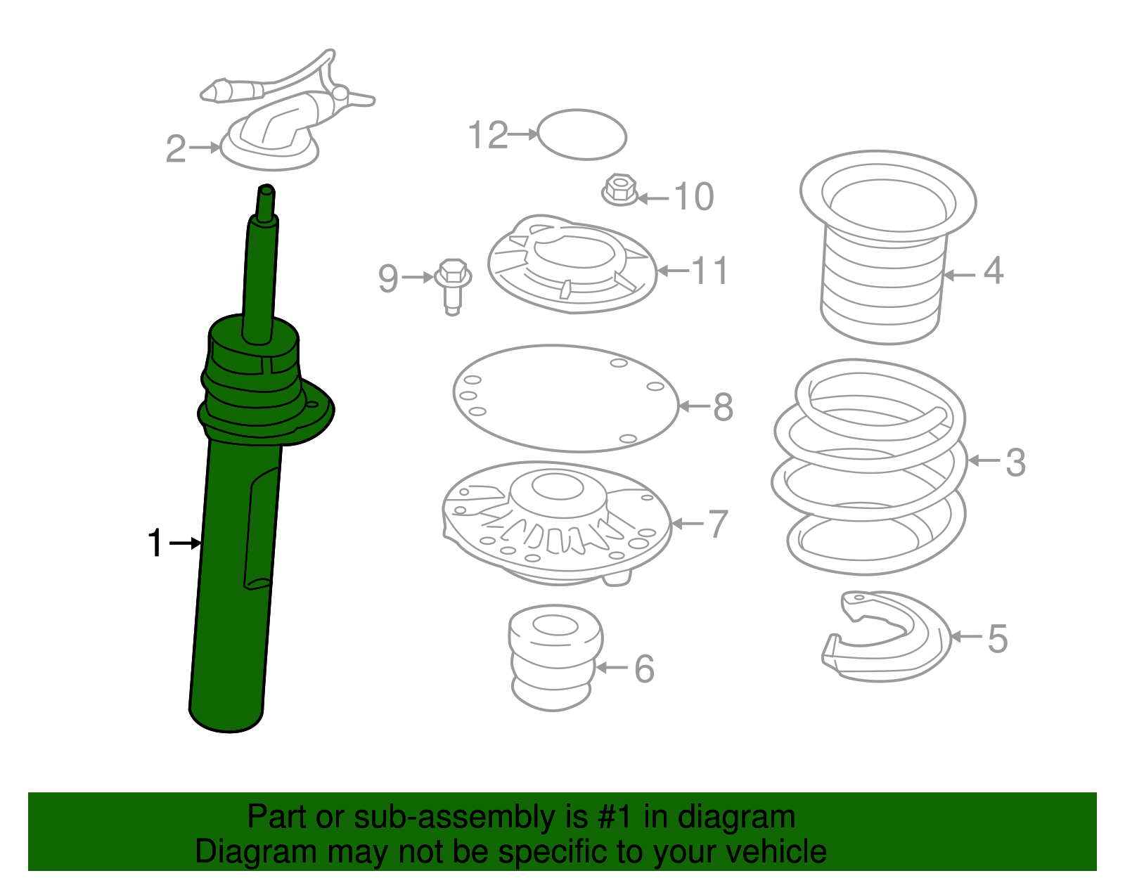 2021-2024 Mini Cooper Countryman Suspension Strut 31-31-6-893-345 ...