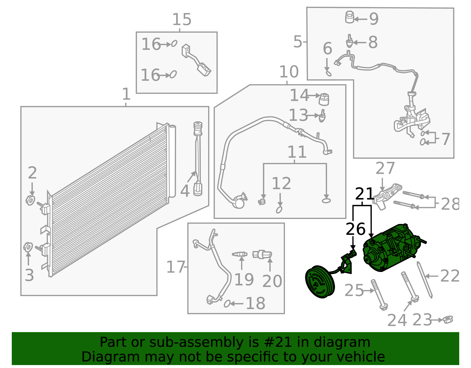 Genuine OEM Ford Part - A/C Compressor LX6Z-19703-U | Genuine OEM Ford ...