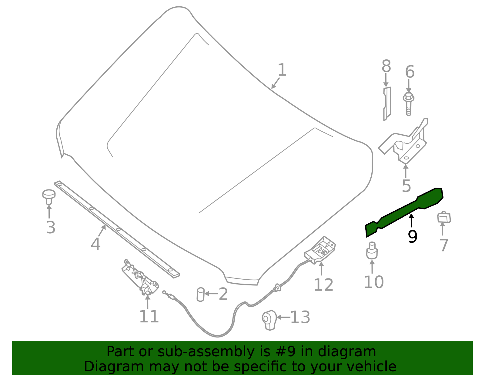 2012-2021 Nissan Value Advantage™ STAY ASSY HOOD E5C70-1PA0JNW | Scott ...