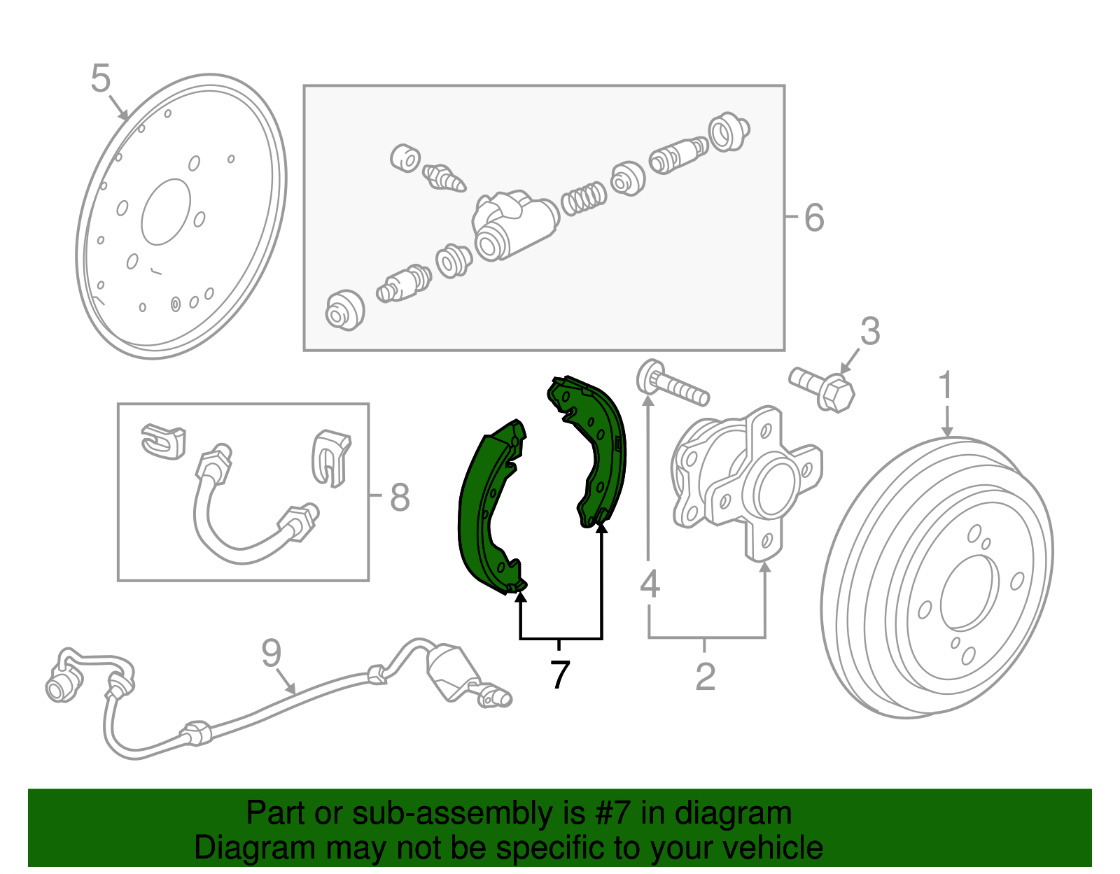 43153-SNA-A03 - 2006-2020 Honda - Brake Shoes | Honda Parts Cheap