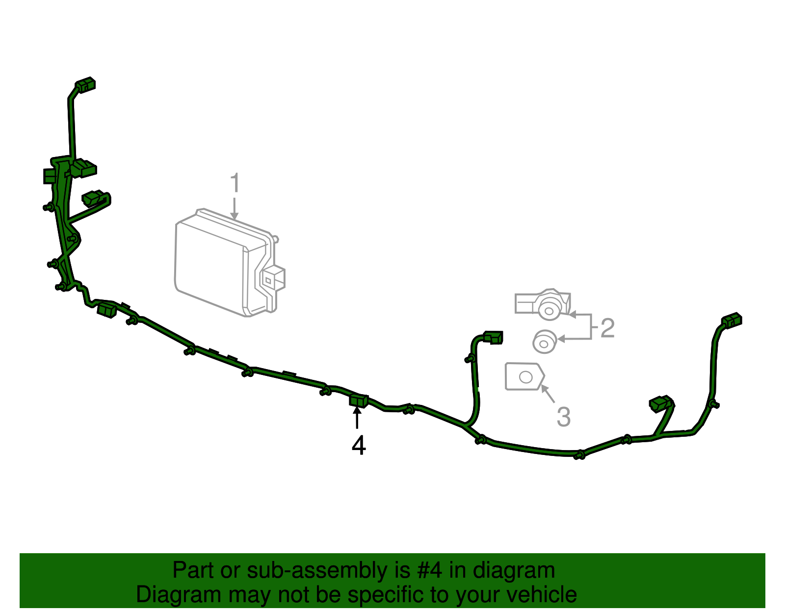 2016-2018 Chevrolet Malibu Front Object Alarm Sensor Wiring Harness ...