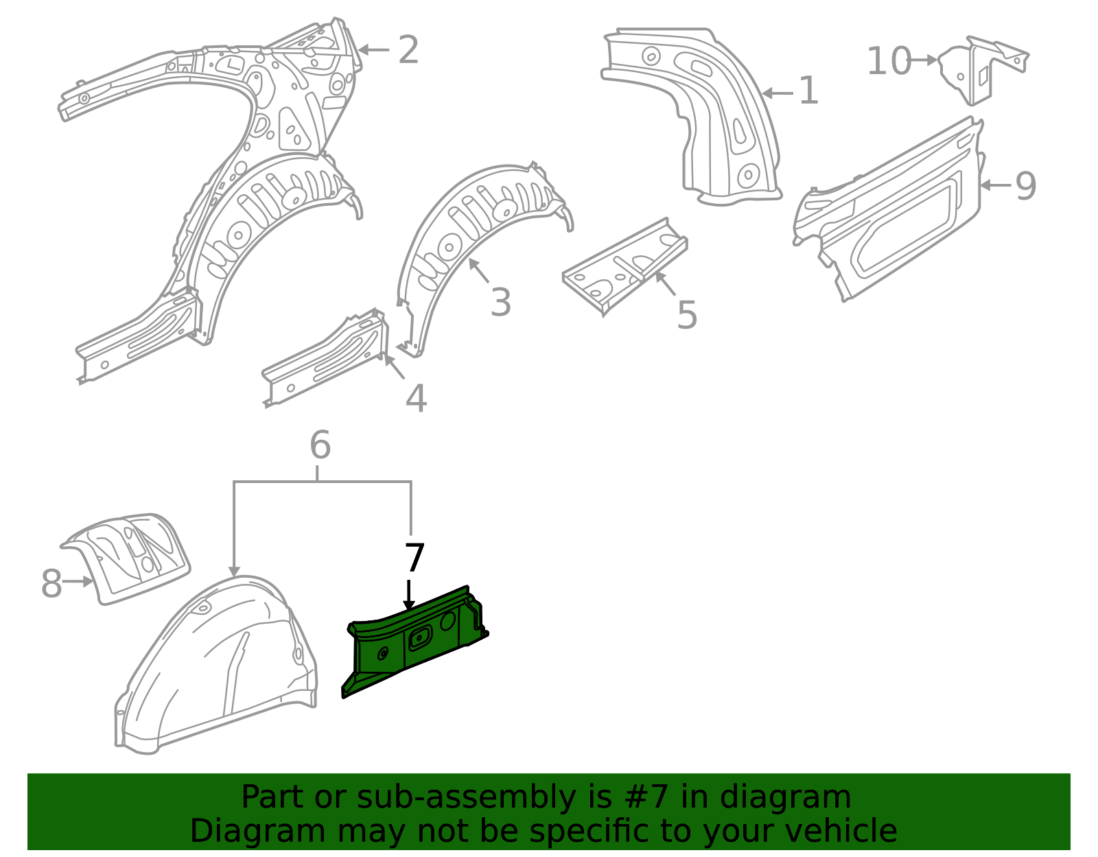 5C6-813-087-C - Wheel Housing Bracket 2011-2018 Volkswagen Jetta ...