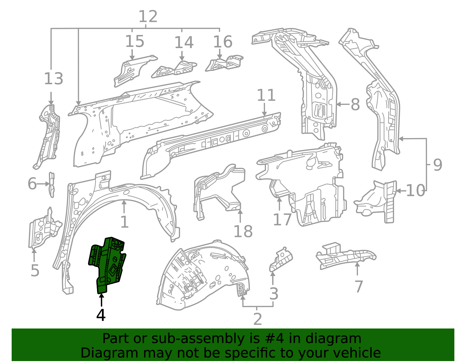 61641-08030 - High-Quality Frame Stiffener for 2021-2025 Toyota Sienna ...