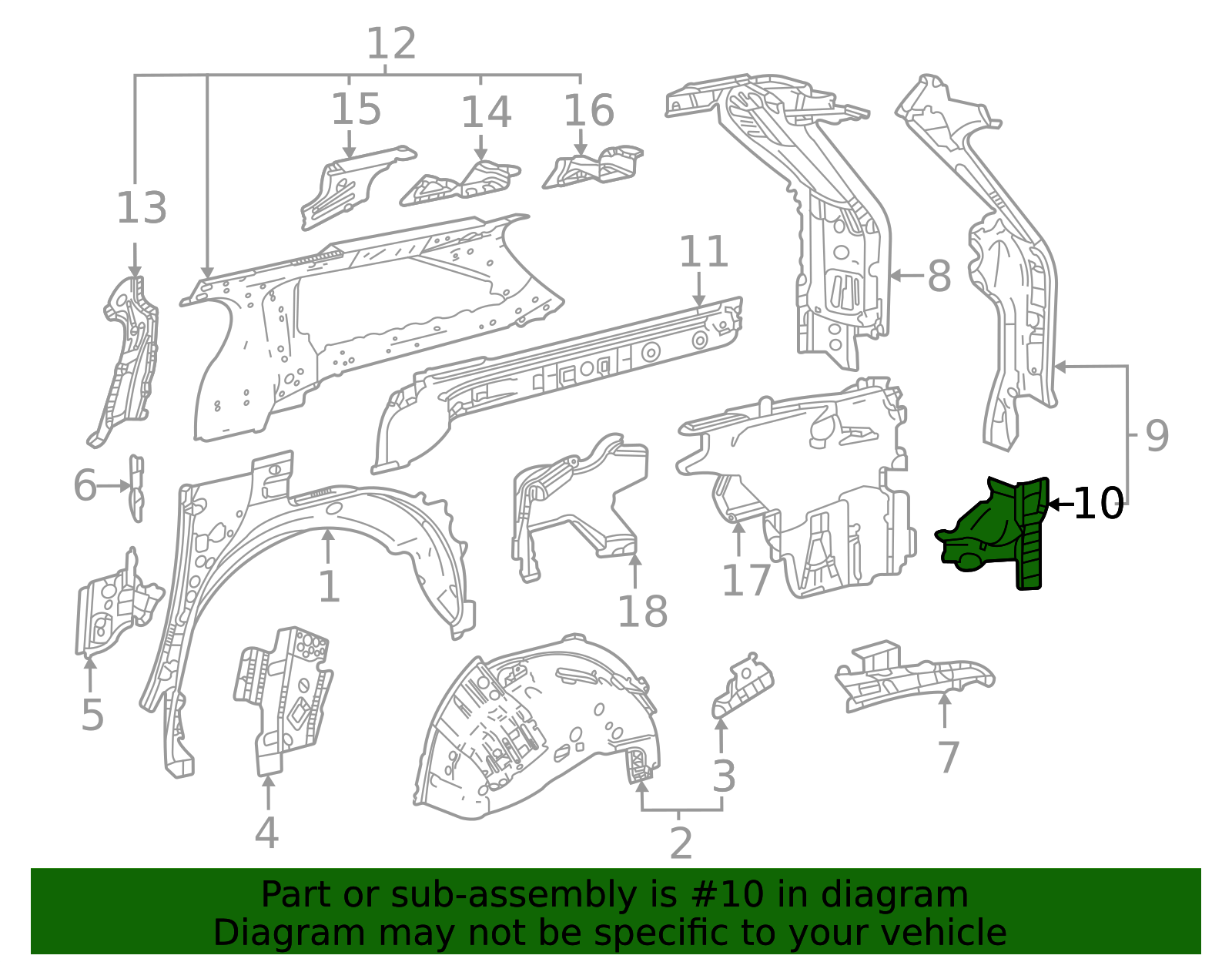 2021-2025 Toyota Sienna Quarter Panel Extension 61728-08020 | Toyota ...