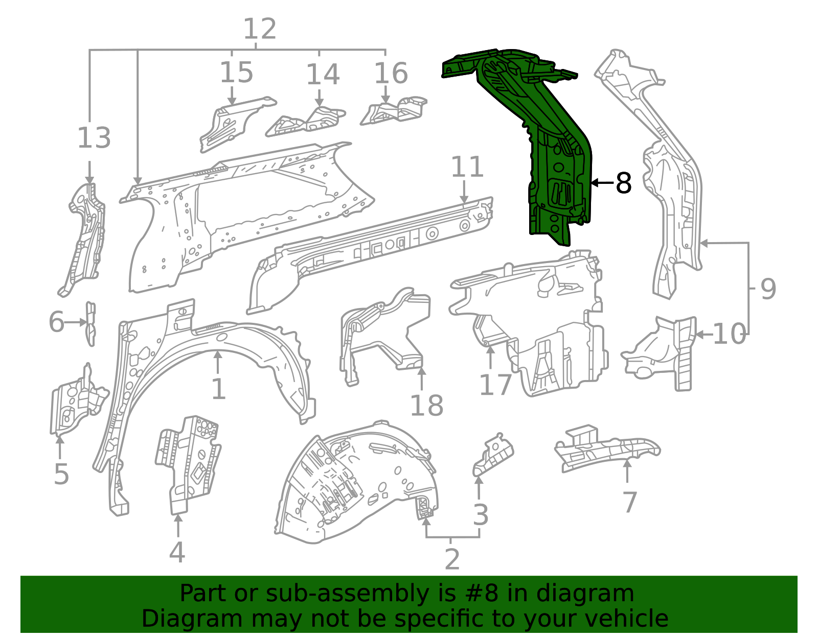 61033-08905 - 2021-2024 Toyota Sienna - Rear Pillar | Discount Parts ...