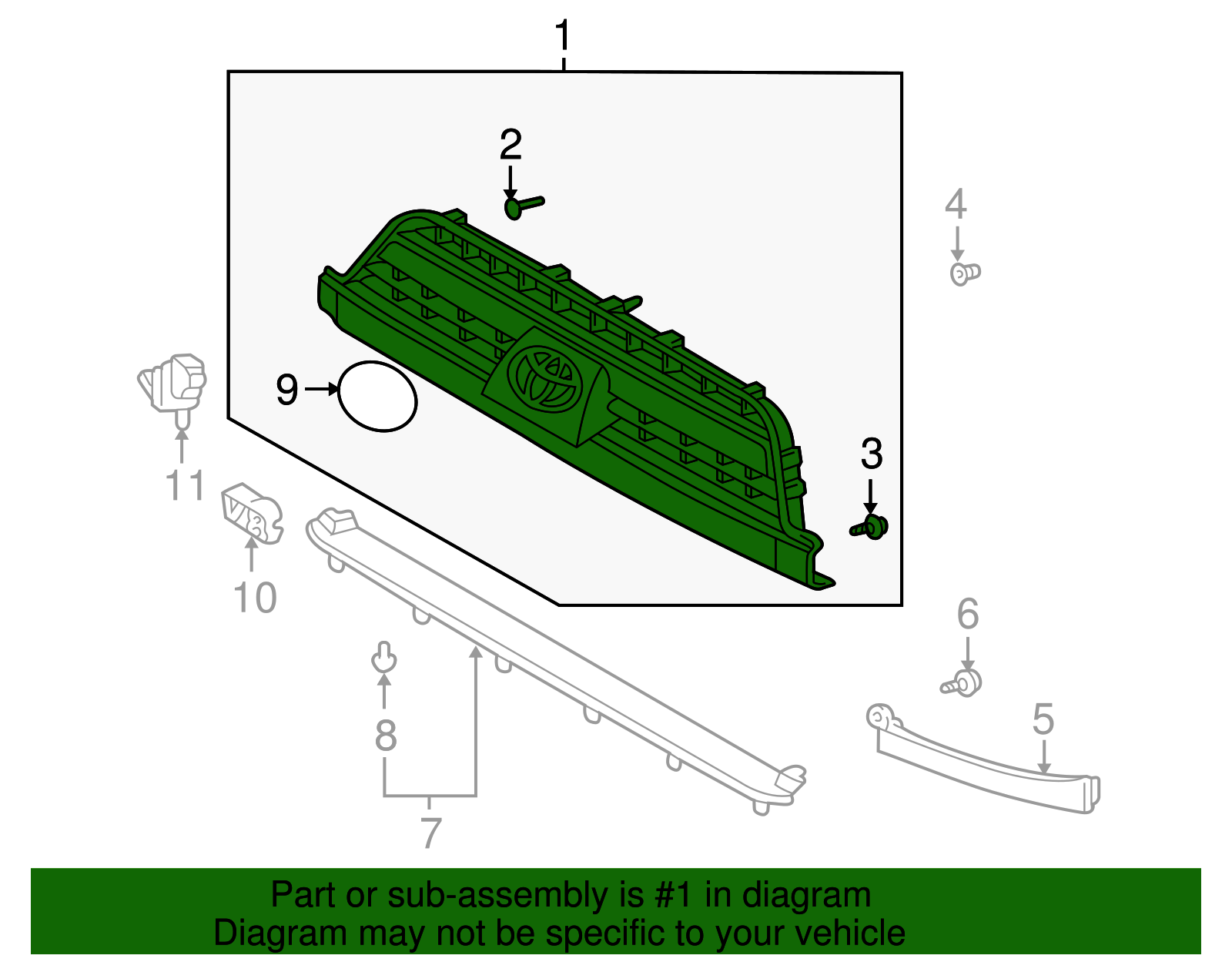 2003-2005 Toyota 4Runner Grille 53100-35860-B0 | Toyota Parts Center