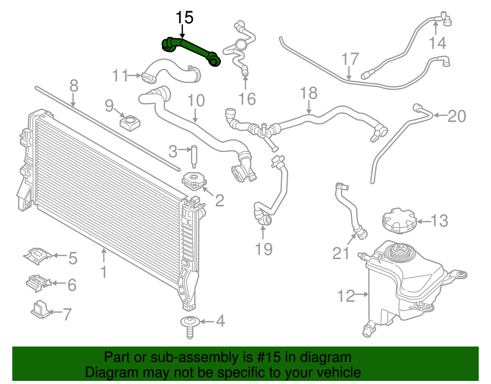 17127617380 - 2016-2019 BMW Coolant Hose (17-12-7-617-380) | BMW of ...
