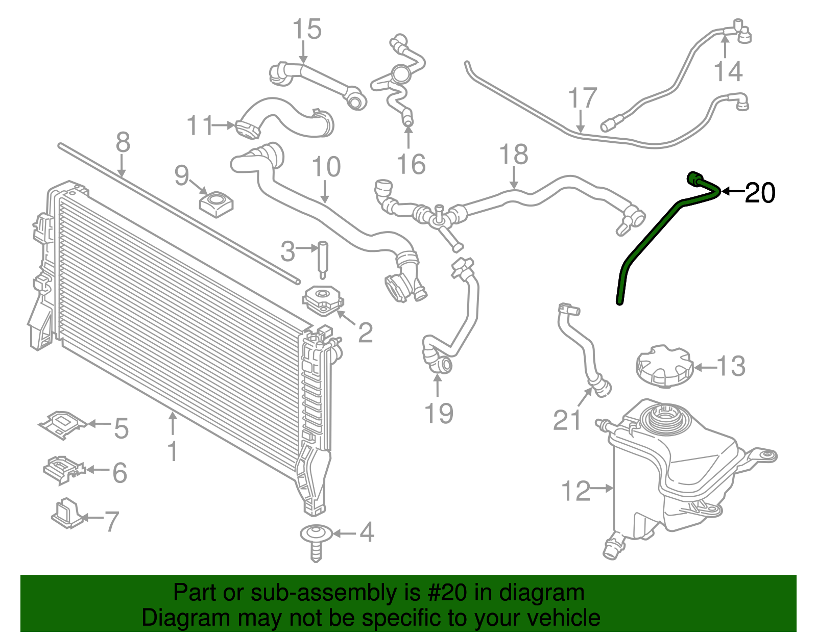 Genuine BMW 17-12-8-606-015 | Coolant Hose | FREE Shipping on Most ...