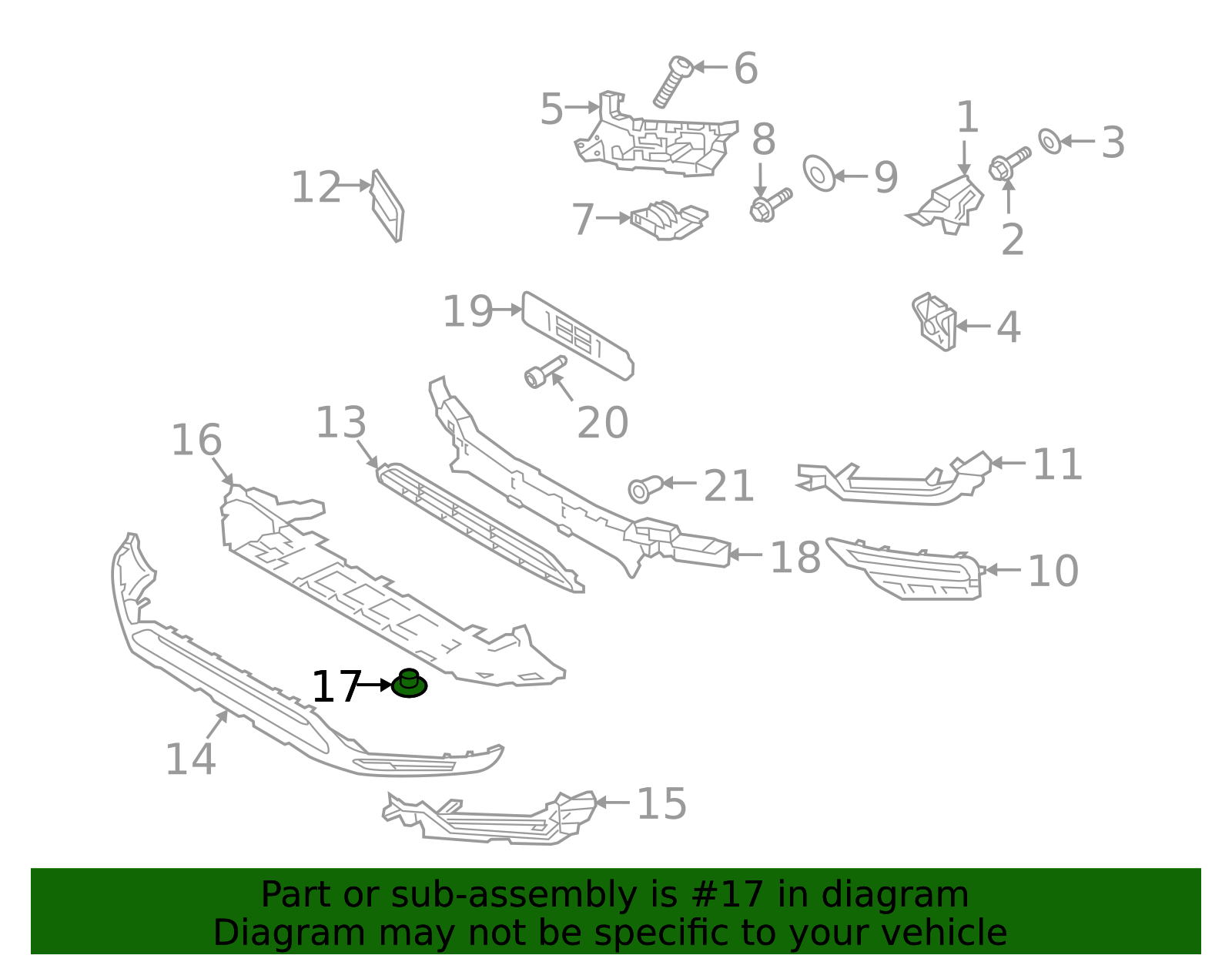 2008-2025 Volvo Air Guide Clip 30763619 | Genuine Volvo Replacement Parts