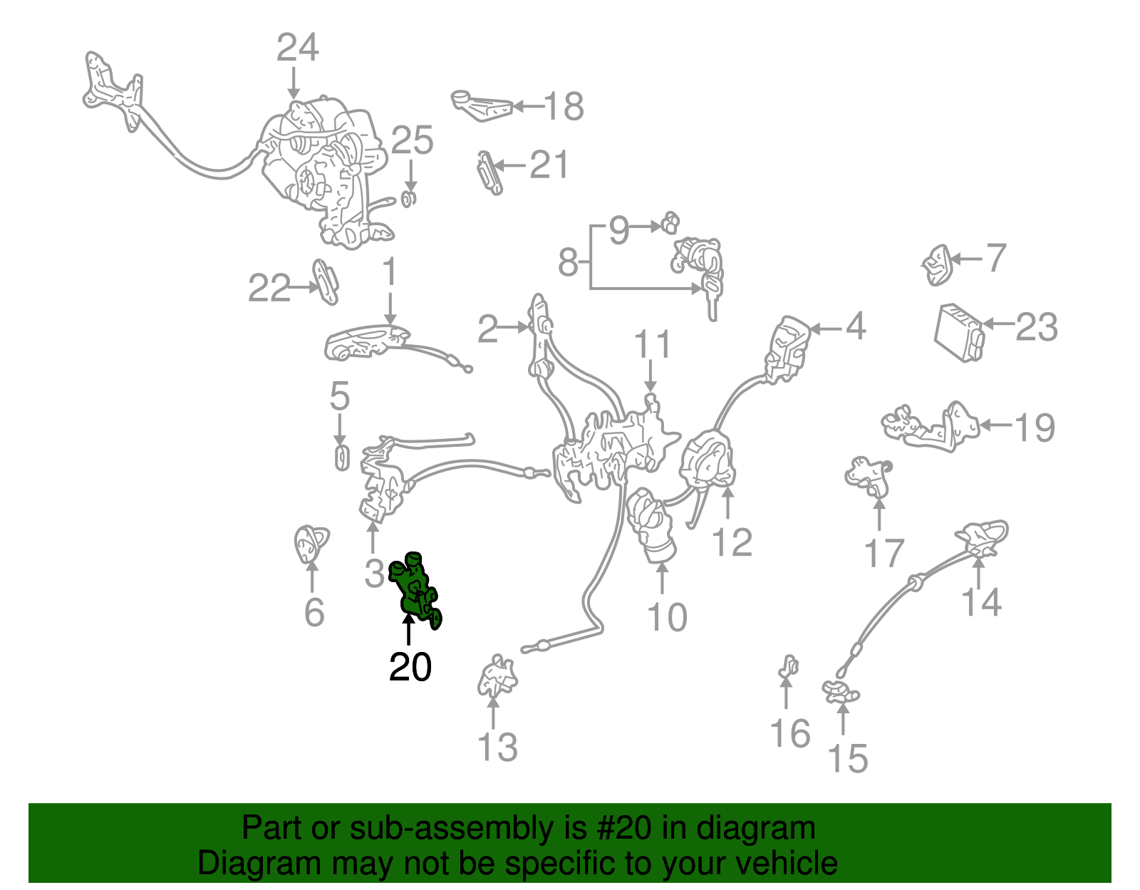 1998-2003 Toyota Sienna Hinge Assembly 68390-08010 | Toyota Parts Center