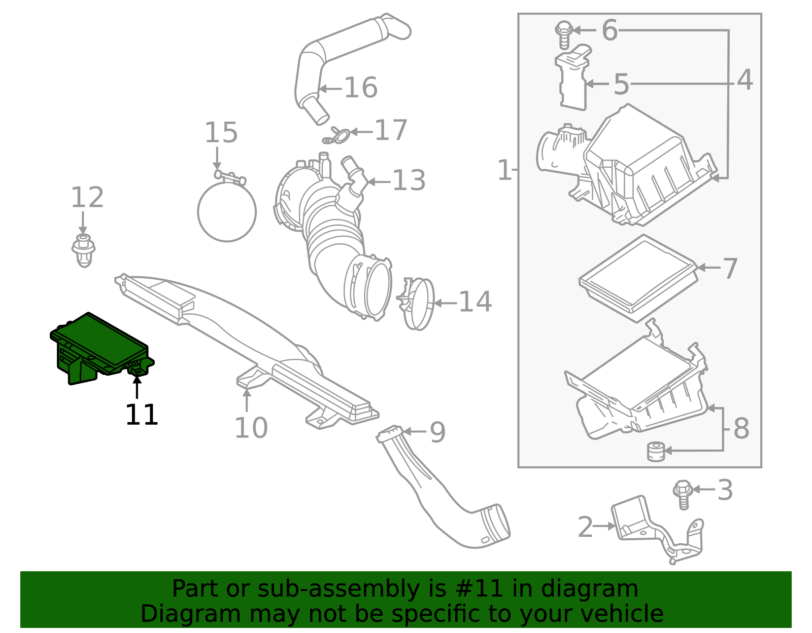 2023-2025 Toyota Air Inlet Duct 17753-24020 | Toyota Parts Center