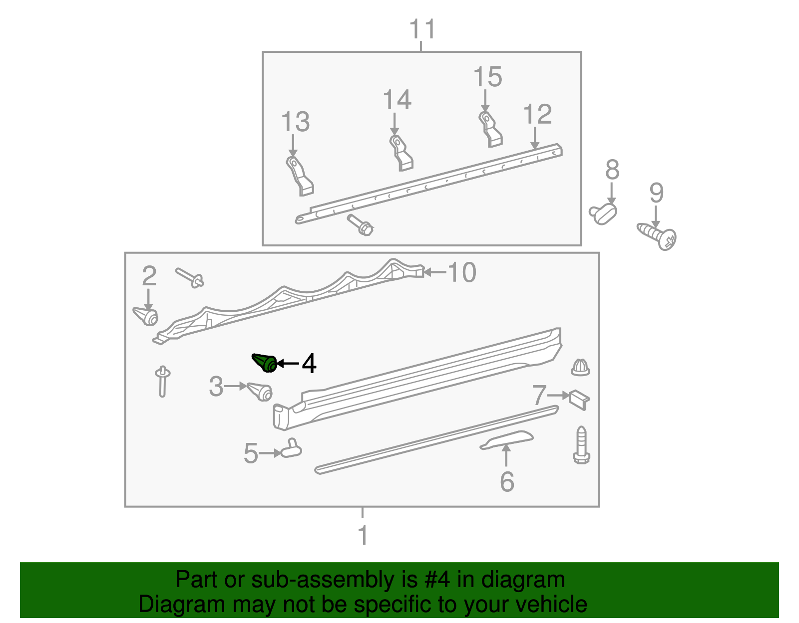 Genuine Toyota Rocker Molding Retainer Clip *SEE NOTE* part# 75867 ...