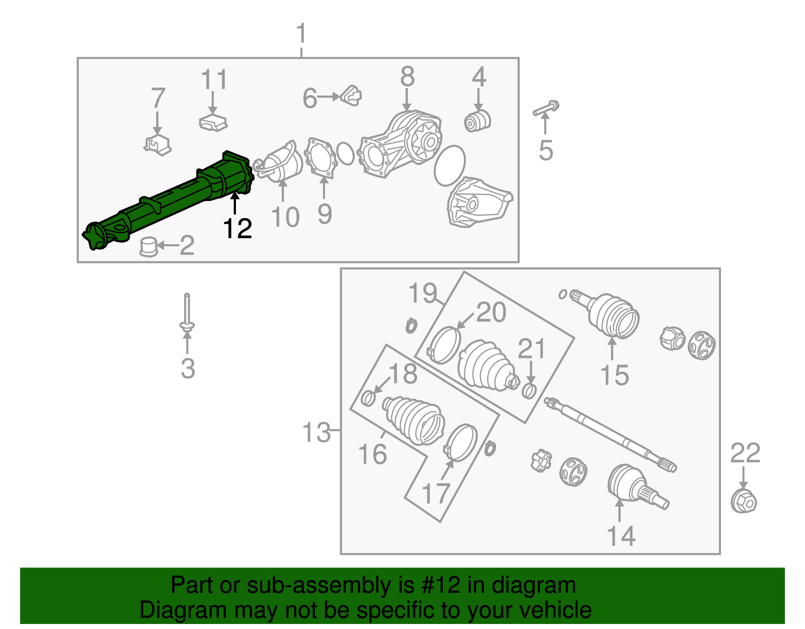 2007-2017 GM Driveline Torque Tube 15839524 | Chevy Parts Pros