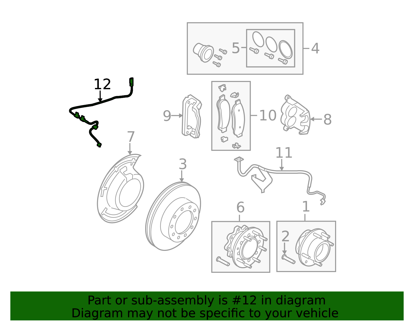 2011-2012 Ford | Motorcraft™ ABS Wheel Speed Sensor | BRAB-300 | Walls ...