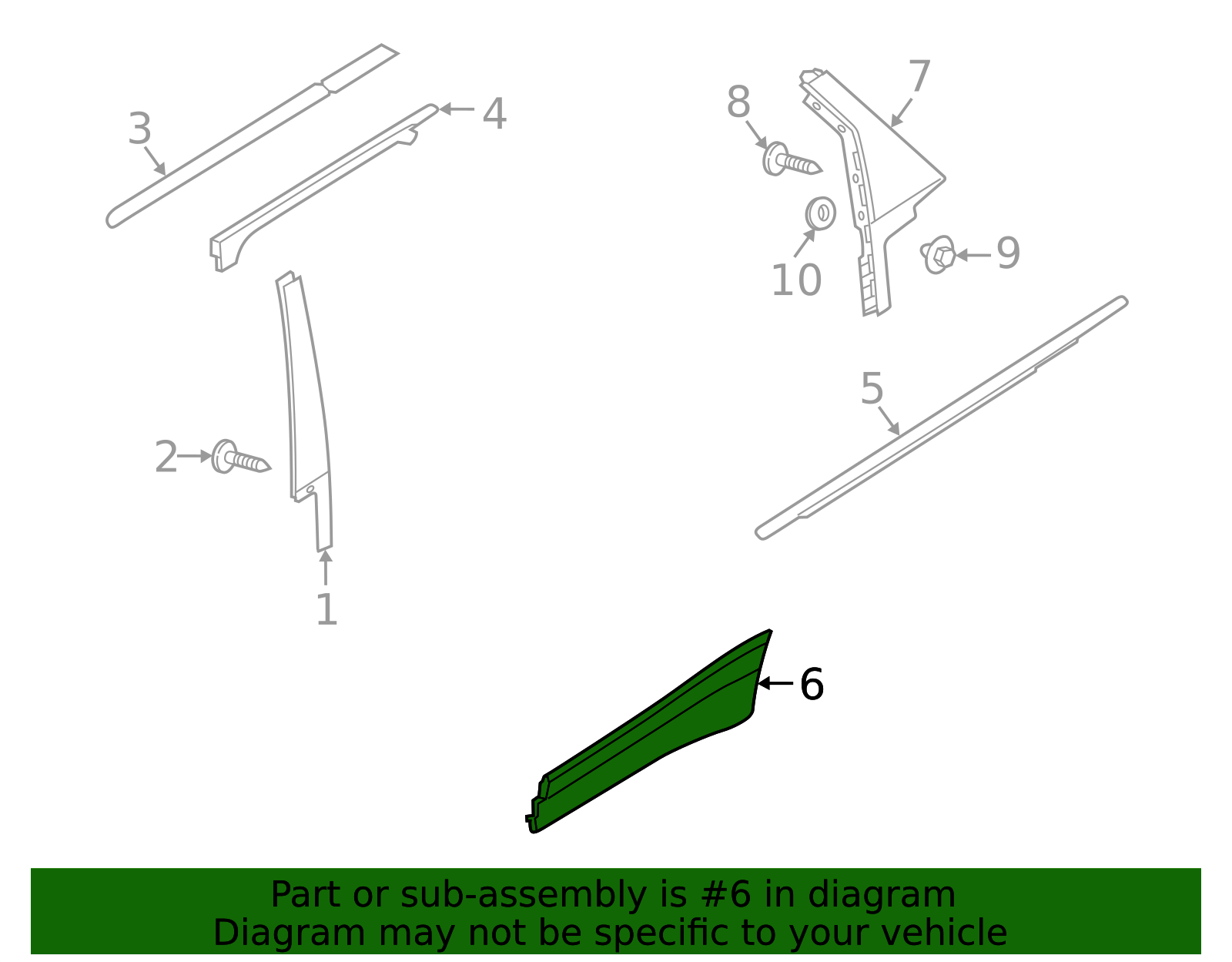 LR146637 - Lower Molding 2018-2023 Land Rover Range Rover Velar | Land ...