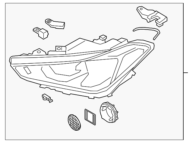 Genuine Headlamp Assembly for 2019-2021 Genesis G70 | Part# 92101-G9190 ...
