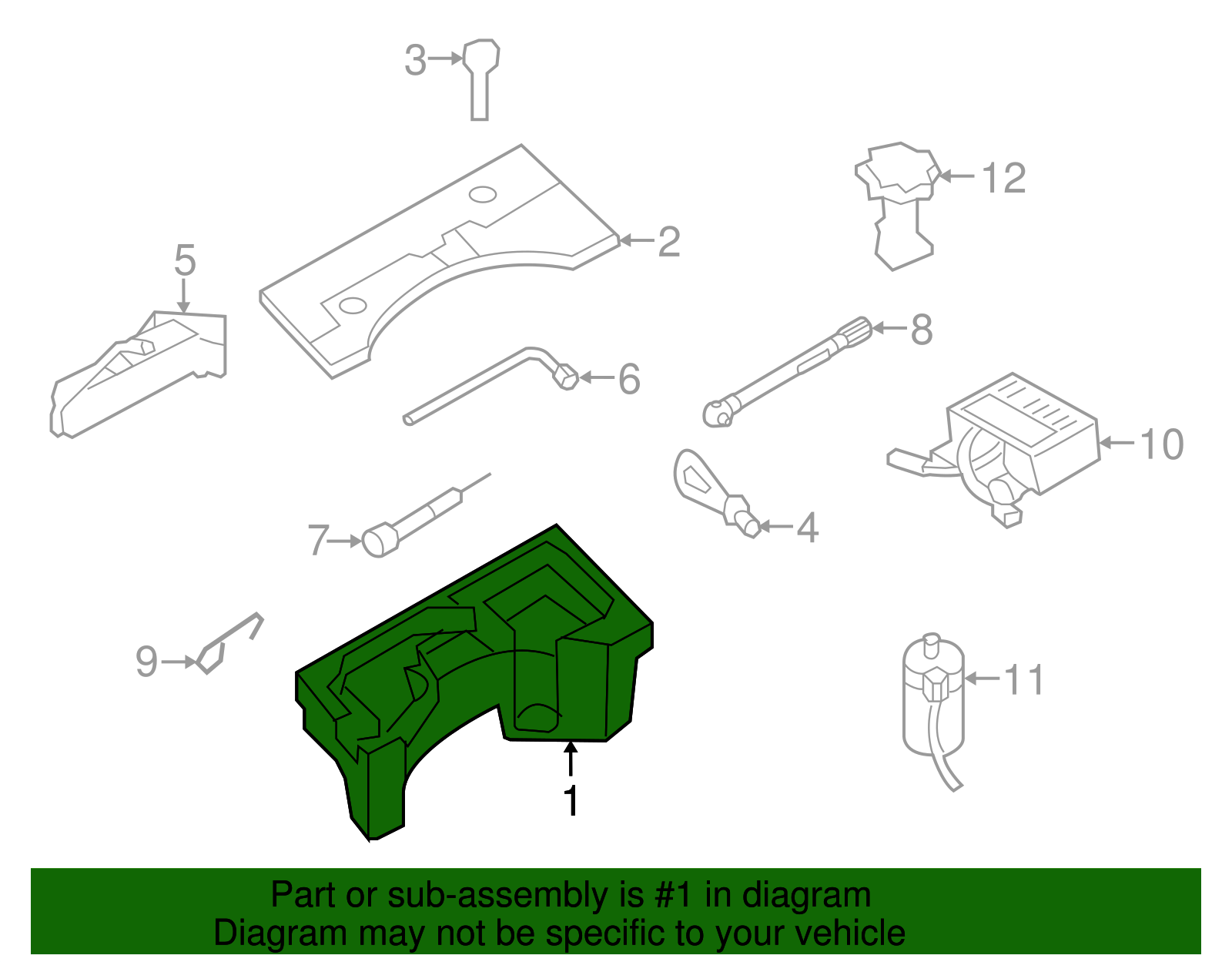 3C5-012-115-D - Tool Compartment 2006-2017 Volkswagen | Wolfsburg Parts ...