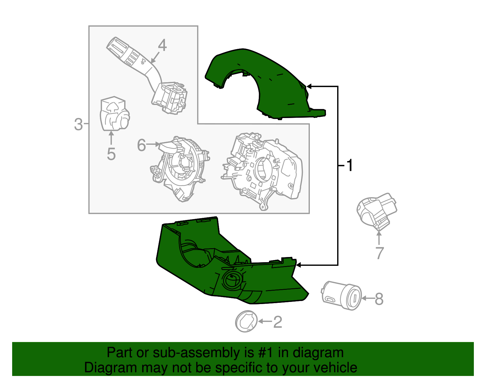 2015-2017 Ford Expedition | Shroud Assembly | FL1Z-3530-EA | Walls ...