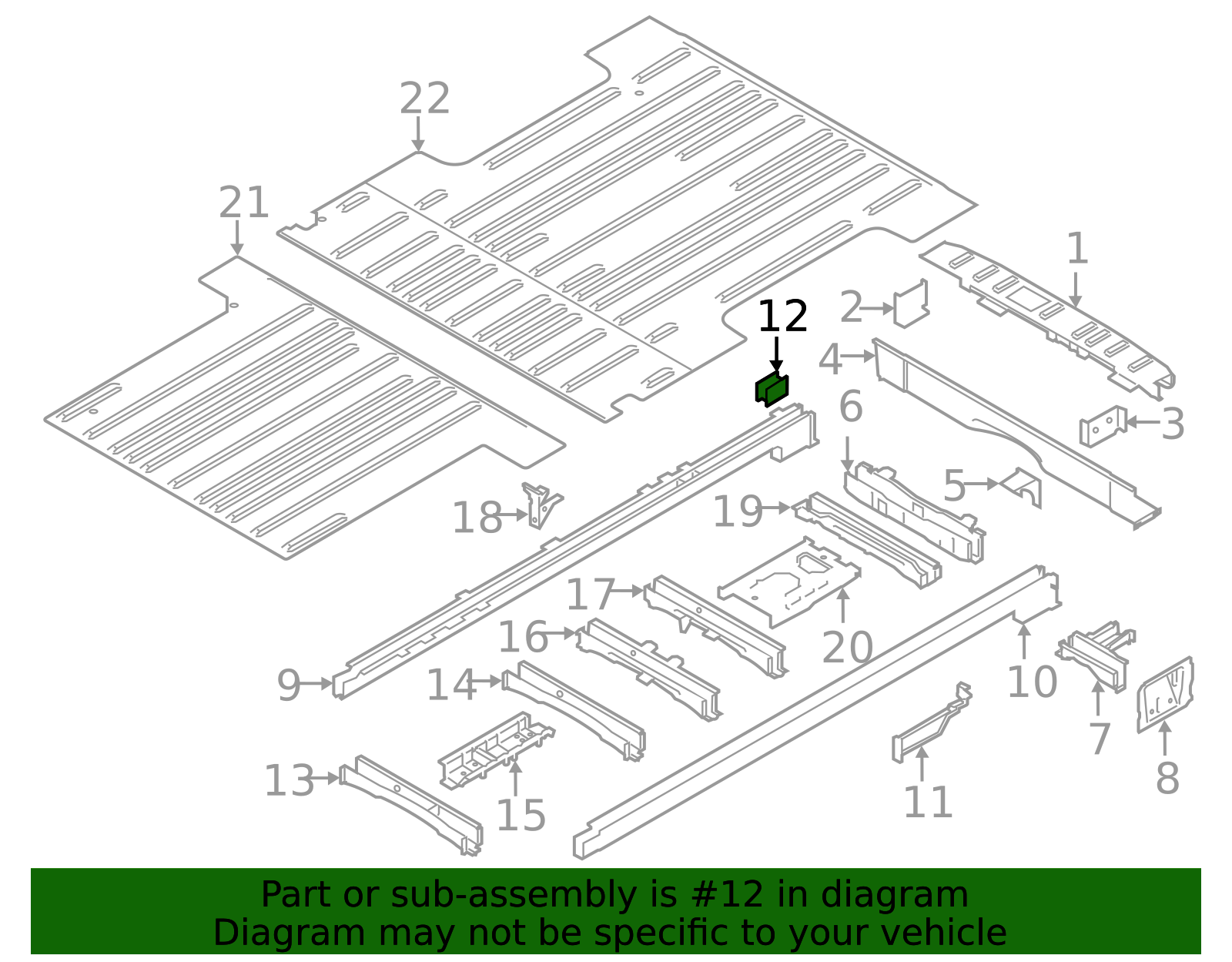 2015-2025 Ford Floor Rail Extension BK2Z-6111252-A | Awesome Parts Ford
