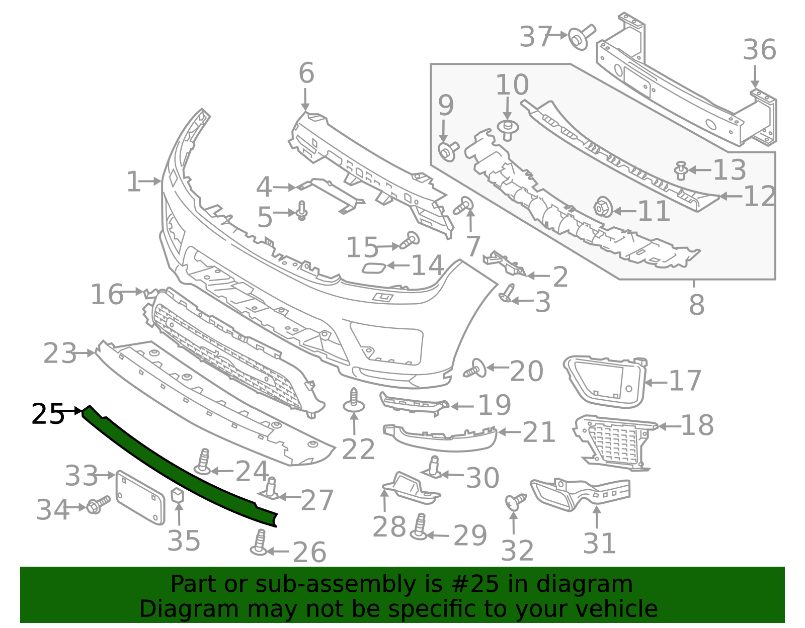 2018-2022 Land Rover Range Rover Sport | Lower Deflector | LR099377 ...