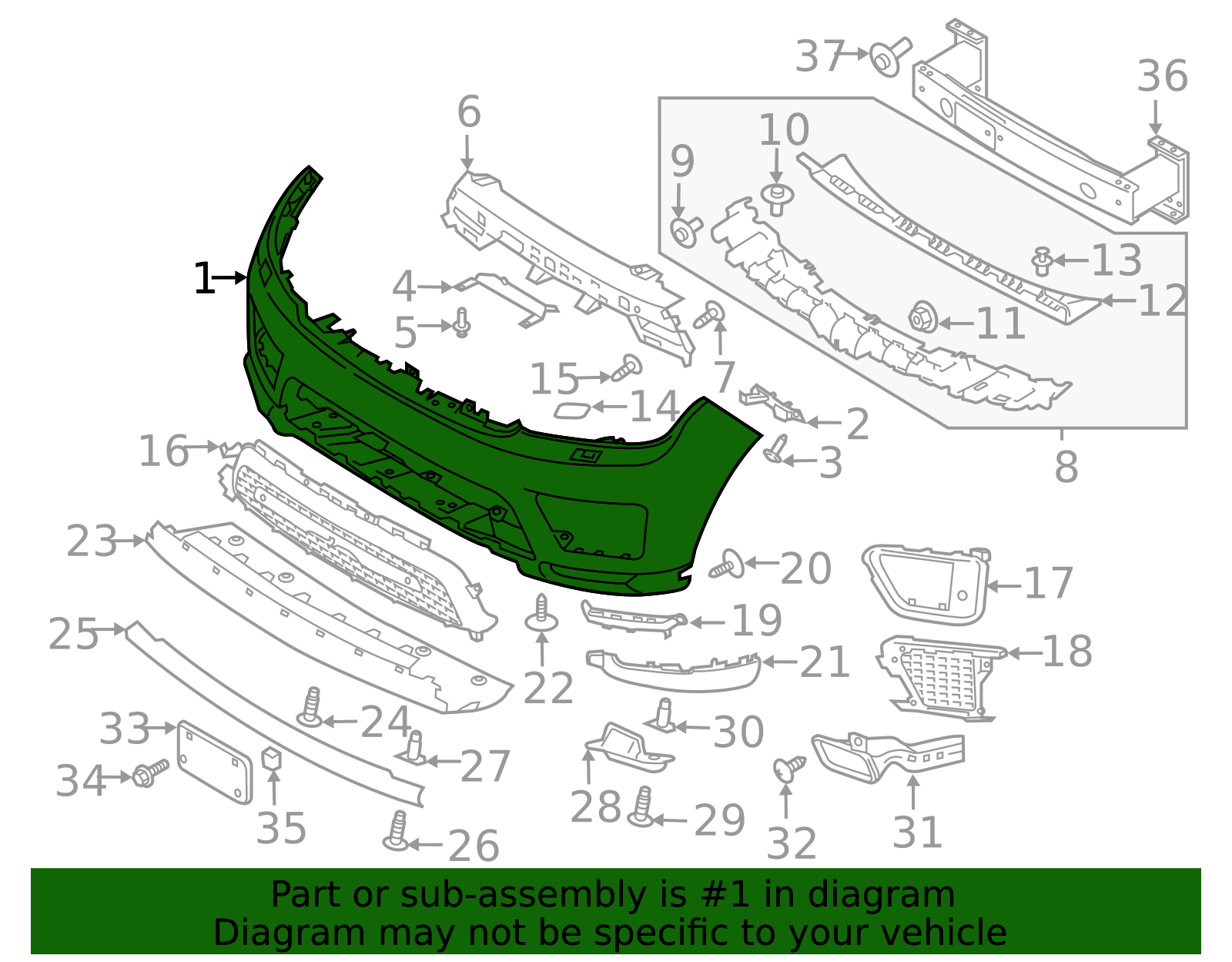 2018-2022 Land Rover Range Rover Sport | Bumper Cover | LR113285 ...