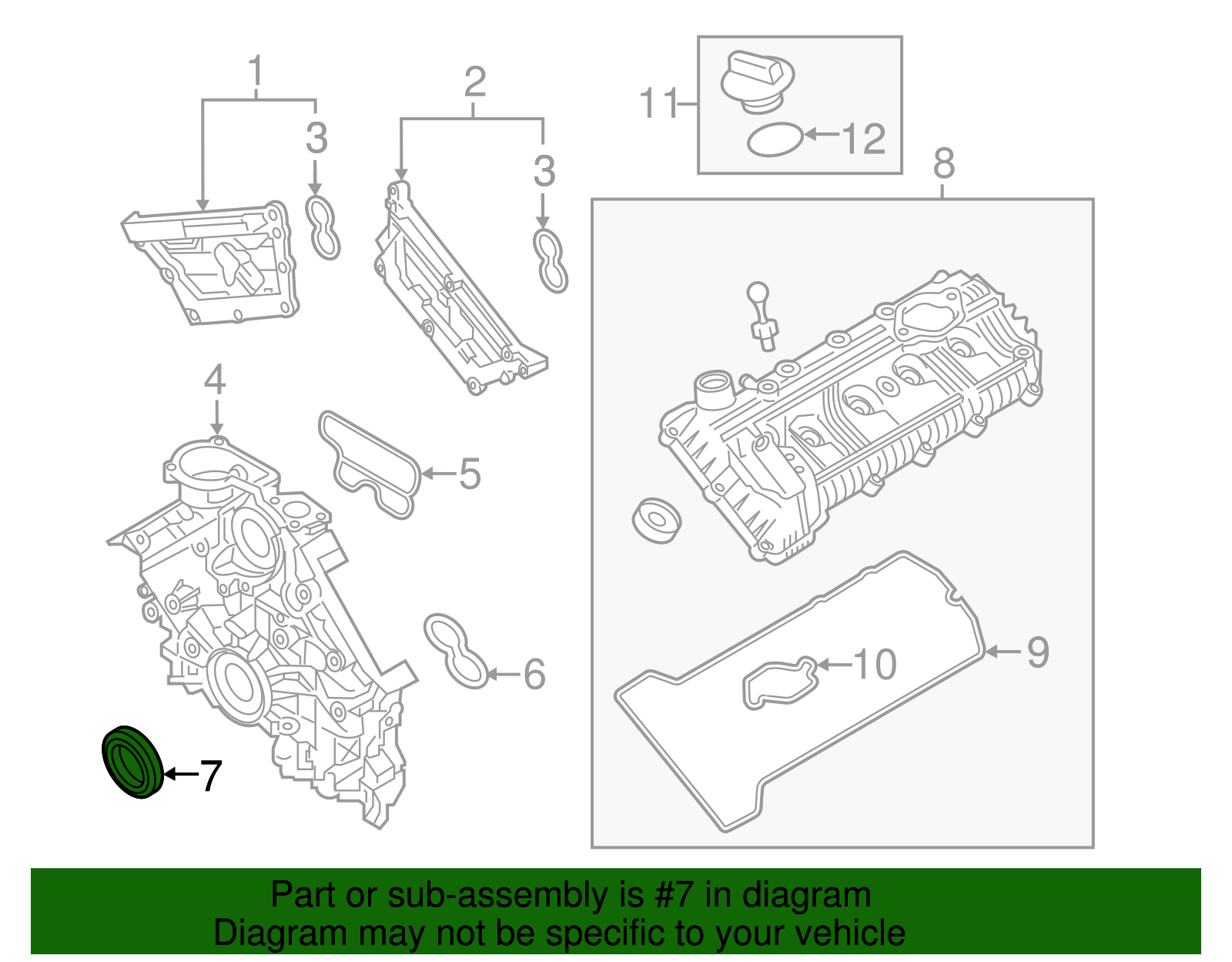Genuine Front Cover Seal for 2009-2022 Hyundai | Part# 21352-3F300 ...