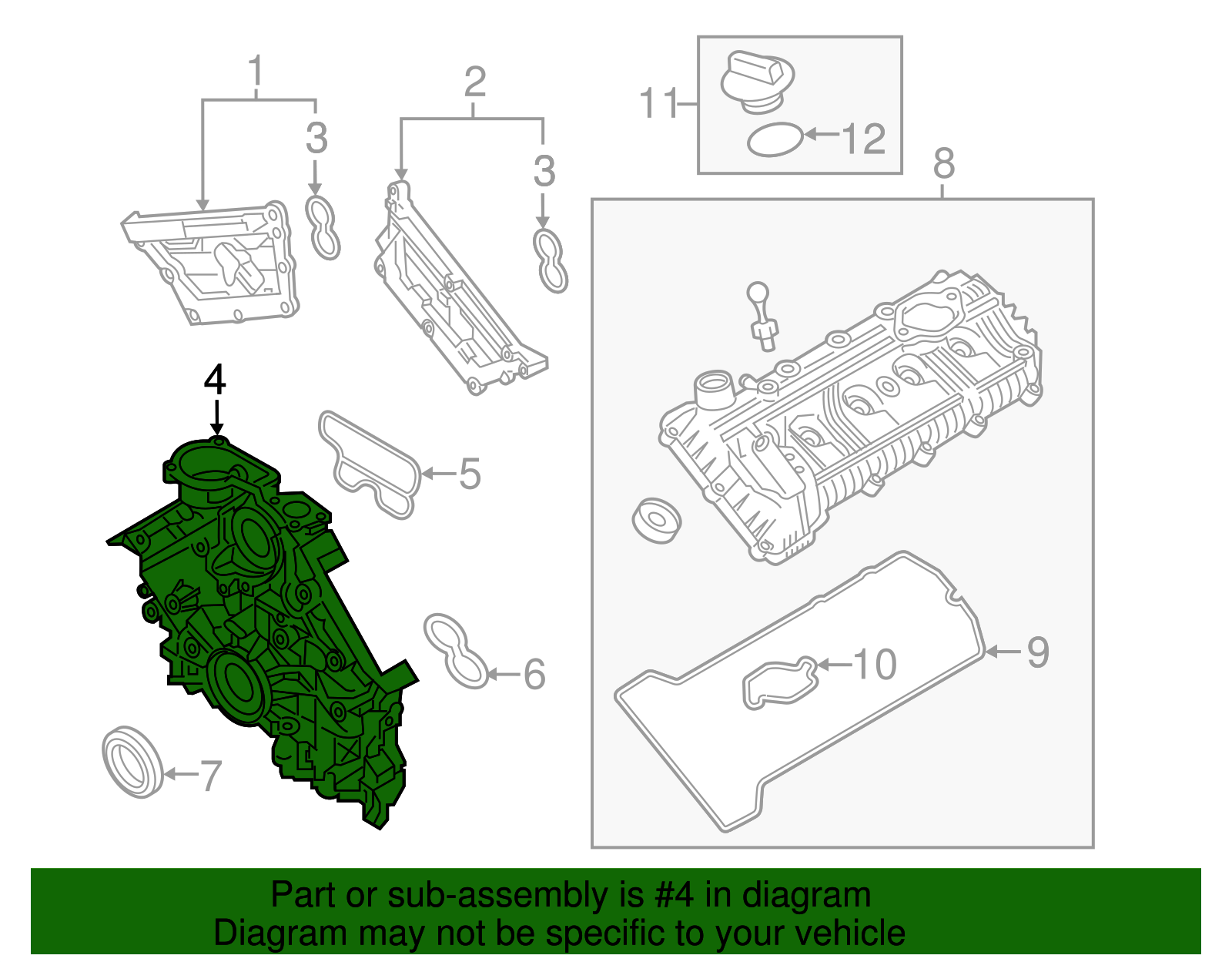 2016-2022 Hyundai Front Cover 21351-3FAA0 | World OEM Parts Hyundai