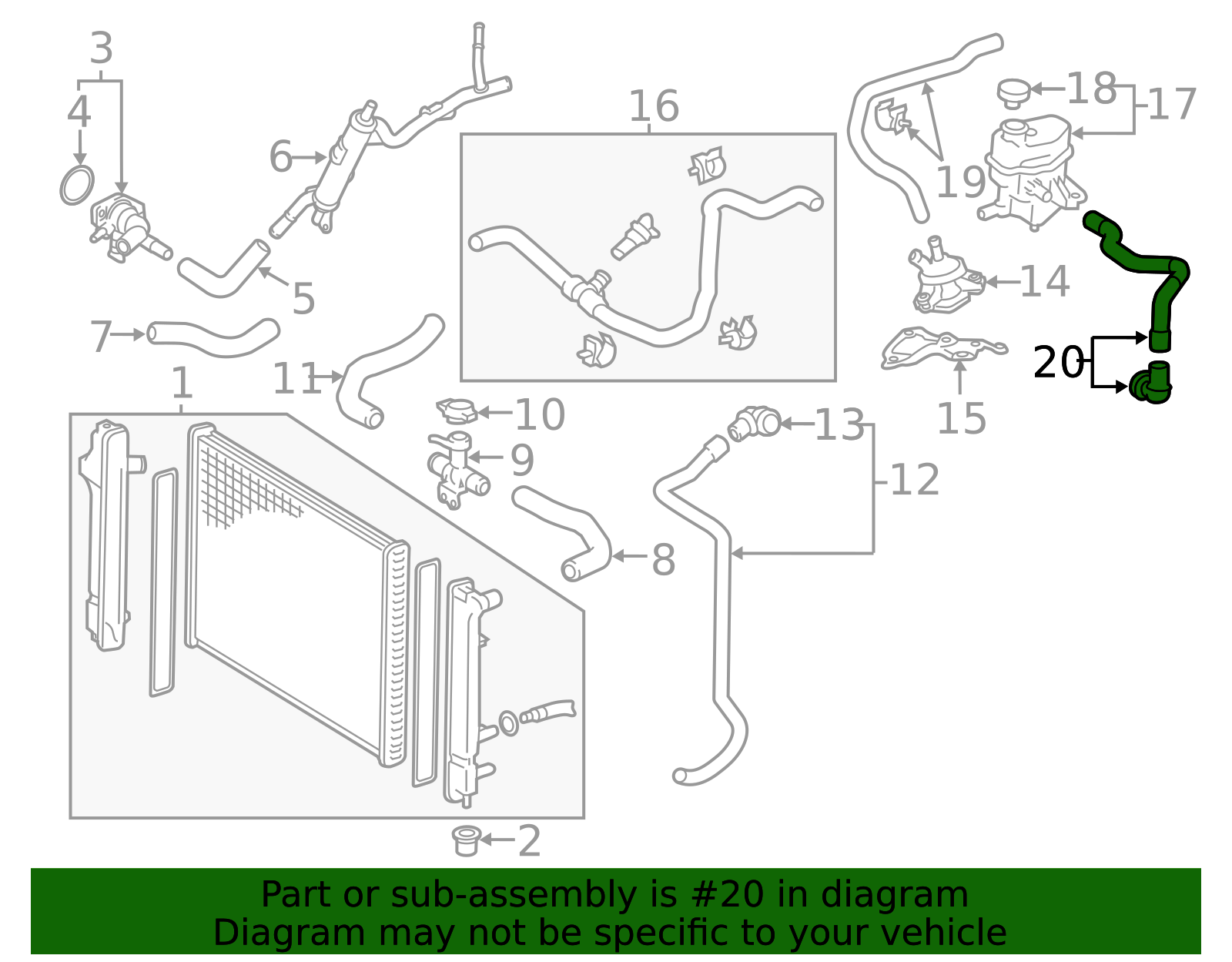 Engine Coolant Overflow Hose G90B0-52010 | Toyota Parts Center