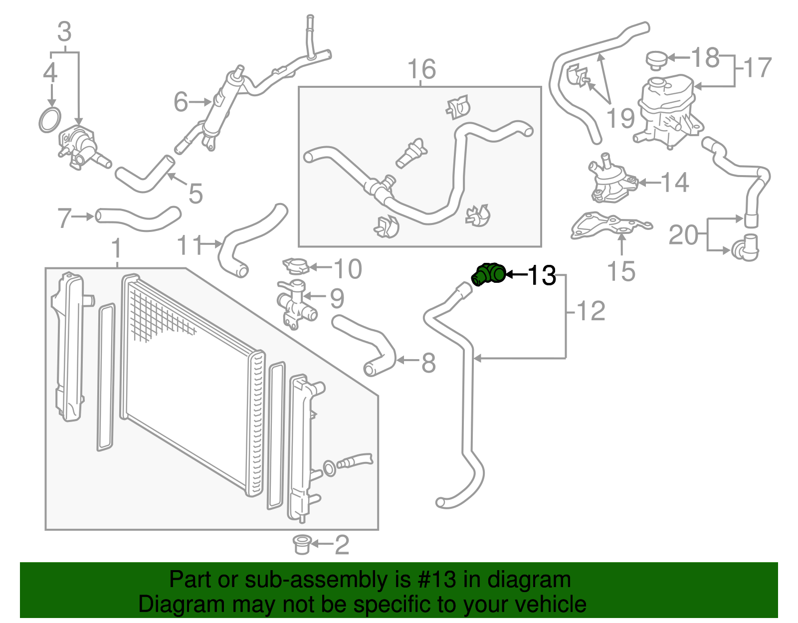 G922K-33030 - Inverter Hose Connector - 2012-2019 Toyota Prius C ...