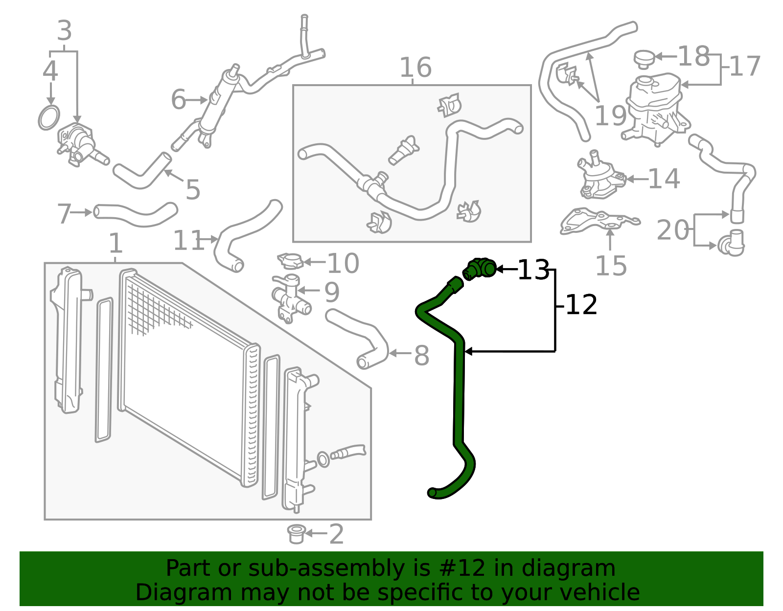 2016-2019 Toyota Prius C 2016-2019 Toyota Prius C - Inverter Hose G90A0 ...