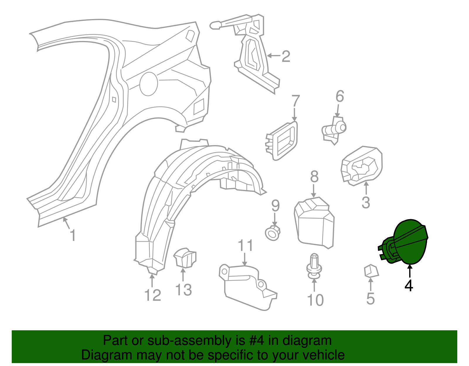 2012-2015 Honda Civic Fuel Door 63910-TR0-A00ZZ | OEM Parts Online