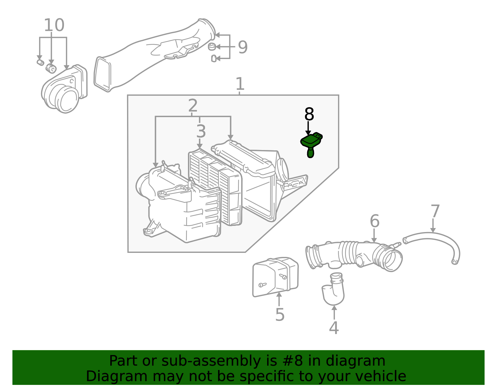 1999-2008 Toyota Mass Air Flow Sensor 22204-21010 | OEM Parts Quick