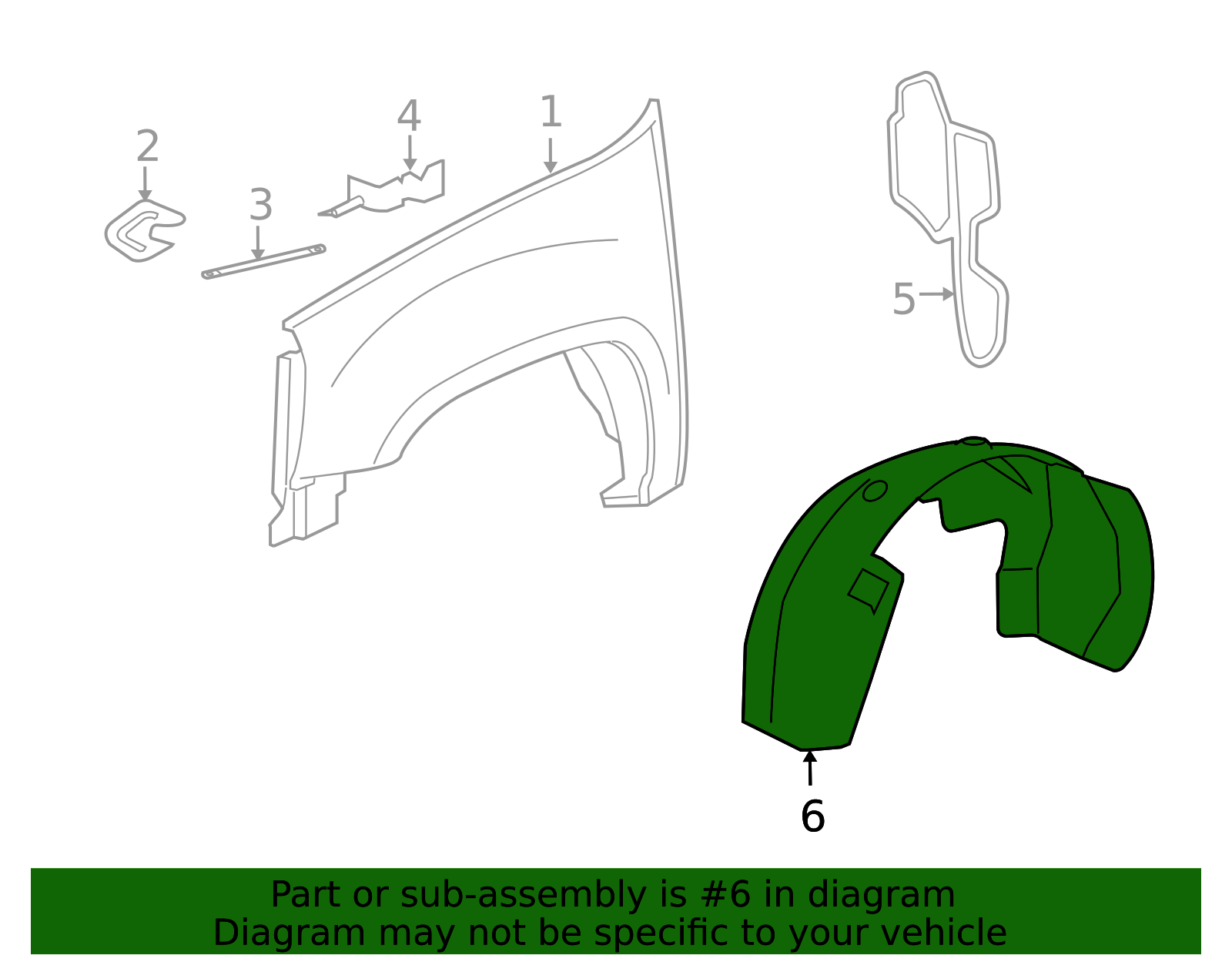 GM Parts | (22860092) - Passenger Side Front Wheelhouse Liner | GM ...