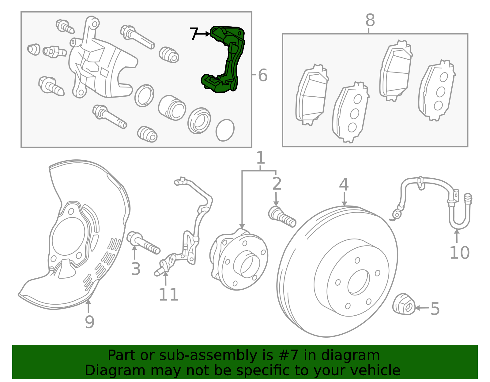 47722-76010 - Disc Brake Caliper Bracket - 2020-2026 Toyota | OEM ...