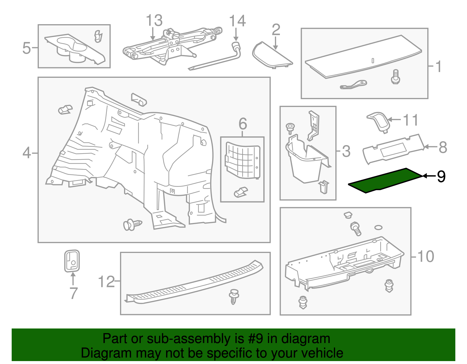 58557-0E030 - Floor Mat - 2014-2019 Toyota Highlander | Lithia Toyota Parts