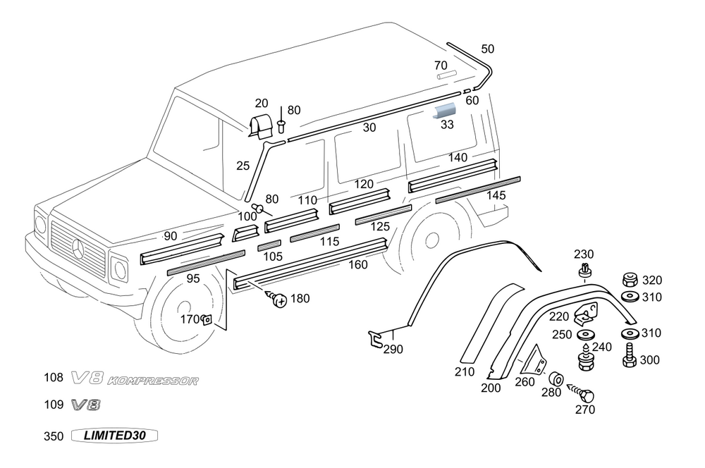 463-690-29-62 - Strip 2003-2018 Mercedes-Benz | Mercedes-Benz USA Parts
