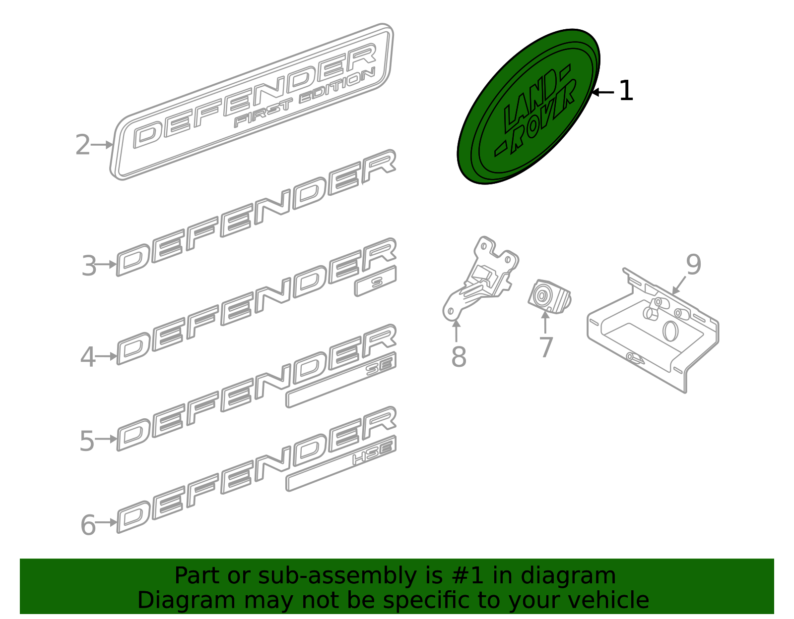 2013-2023 Land Rover Hatch Emblem LR062123 | OEM Parts Online