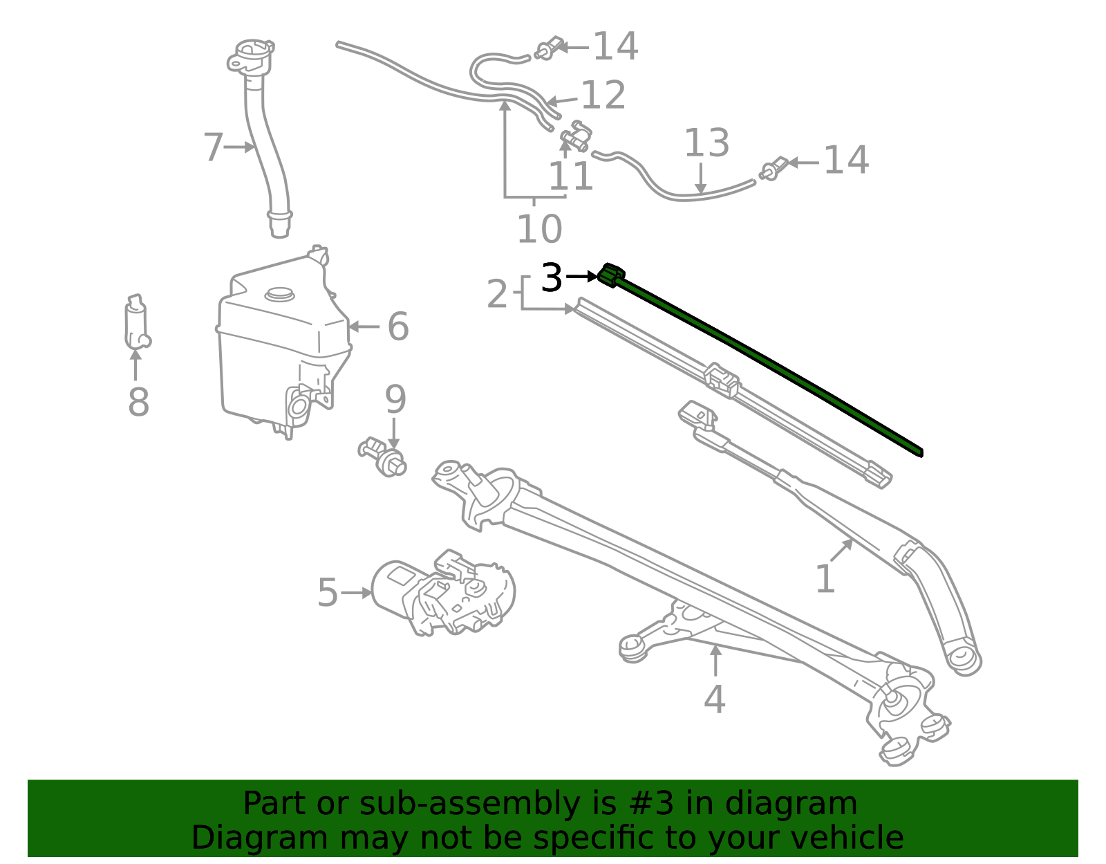 2022-2025 Toyota Wiper Insert 85213-0C010 | Toyota Parts Center