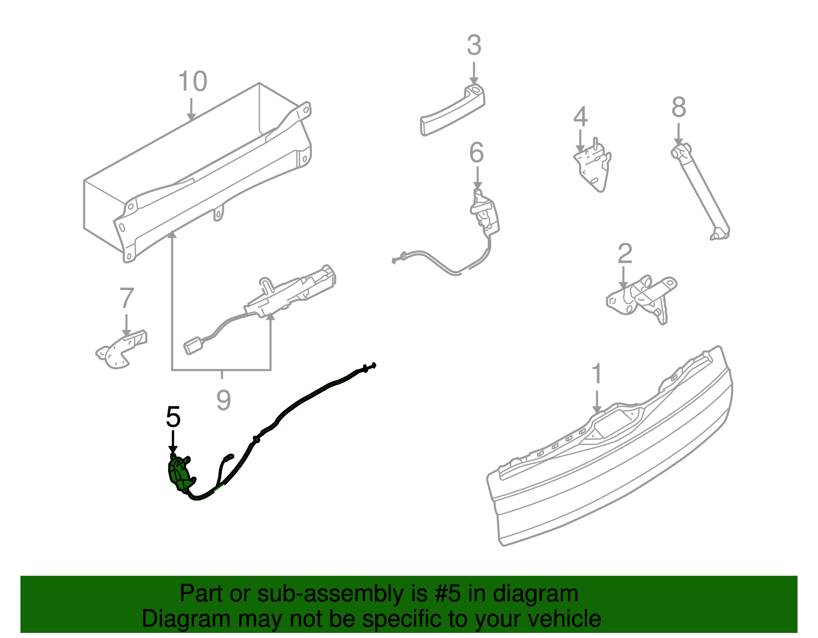51247183196 - 2007-2018 BMW X5 Latch Assembly (51-24-7-183-196) | BMW ...