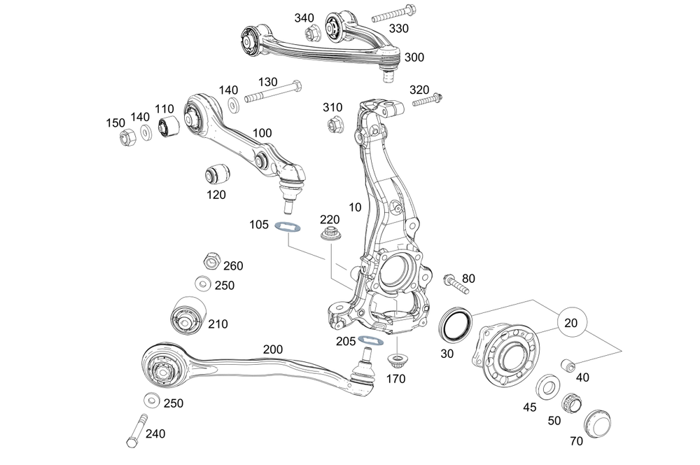 222-330-23-01 - Tension Strut 1994-2021 Mercedes-Benz | Mercedes-Benz ...