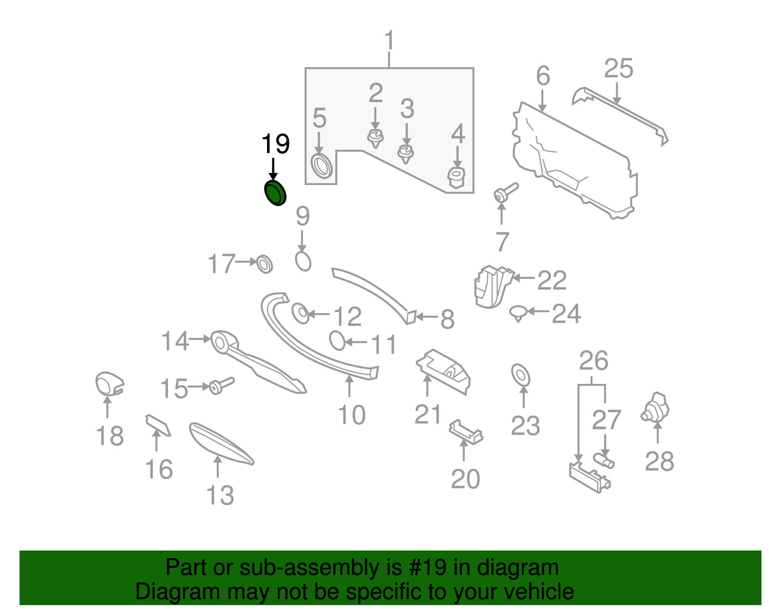51-41-2-753-270 - Speaker Grille Mid Range black with silver trim ...