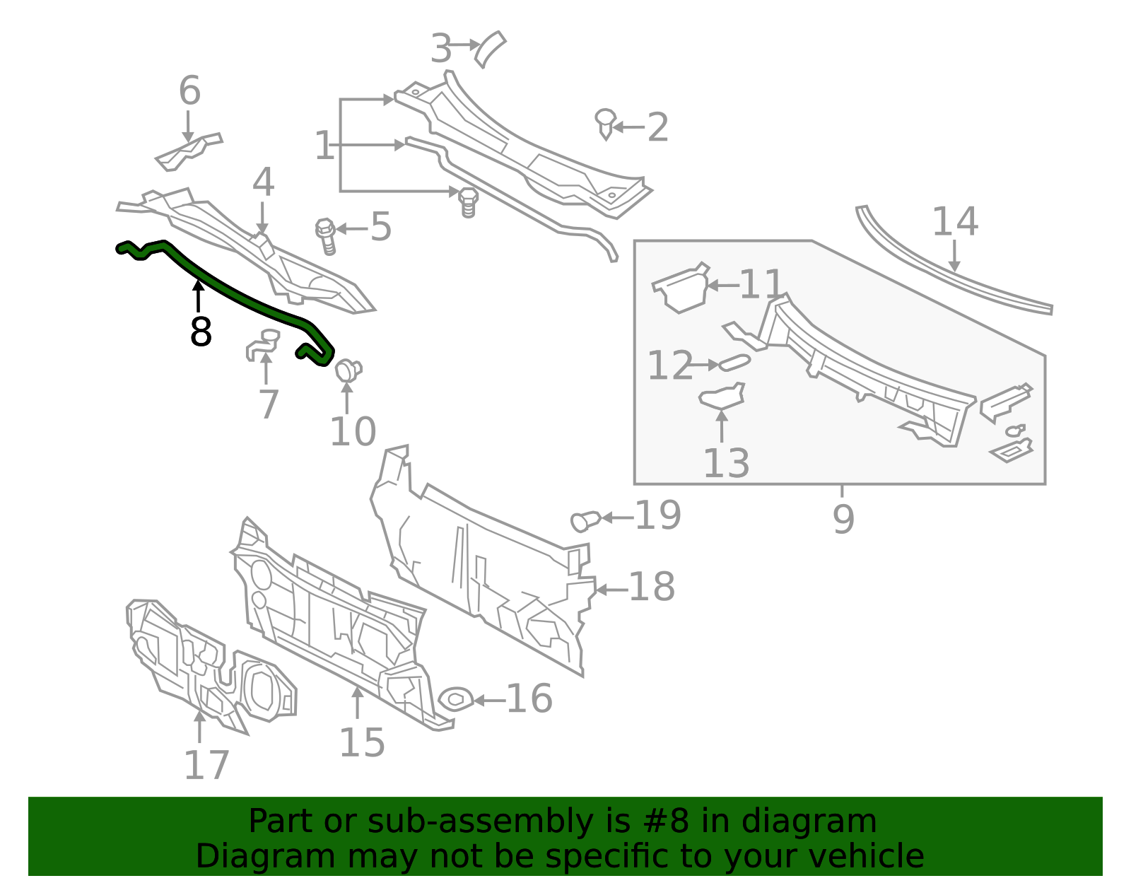 55736-06010 - Seal Strip 2007-2011 Toyota Camry | Toyota San Diego Parts