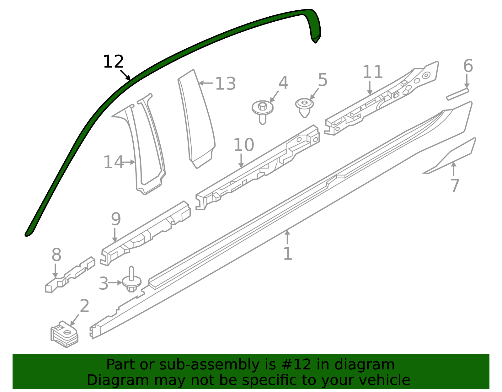 Genuine BMW 51-76-7-456-090 | Drip Molding | FREE Shipping on Most ...