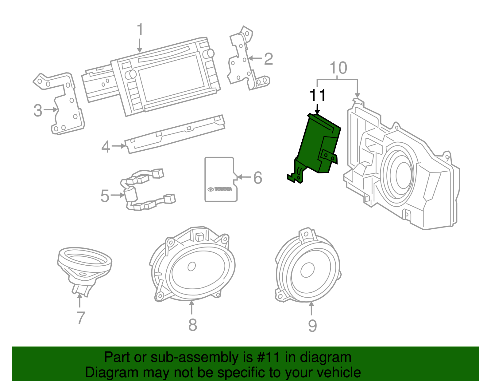 Toyota Amplifier Part# 8628004060 | Toyota of Colorado Springs