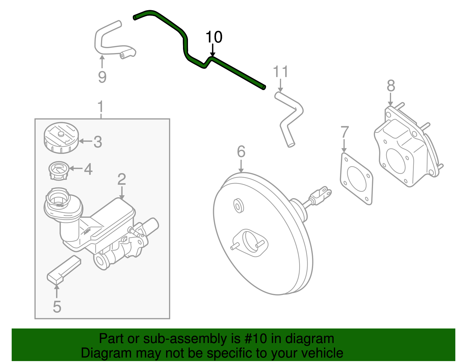 2017-2023 Nissan Vacuum Hose 47401-4CE1A | Boro Nissan Parts