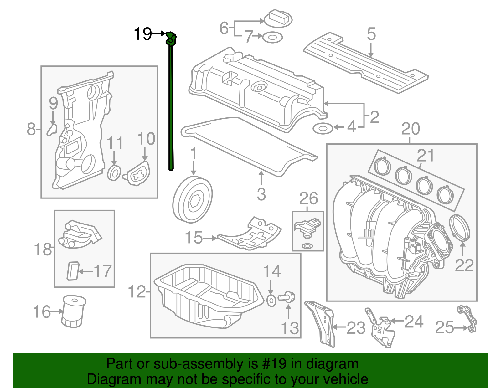 15650-R5A-014 - Dipstick 2012 Honda CR-V | Honda Parts Online
